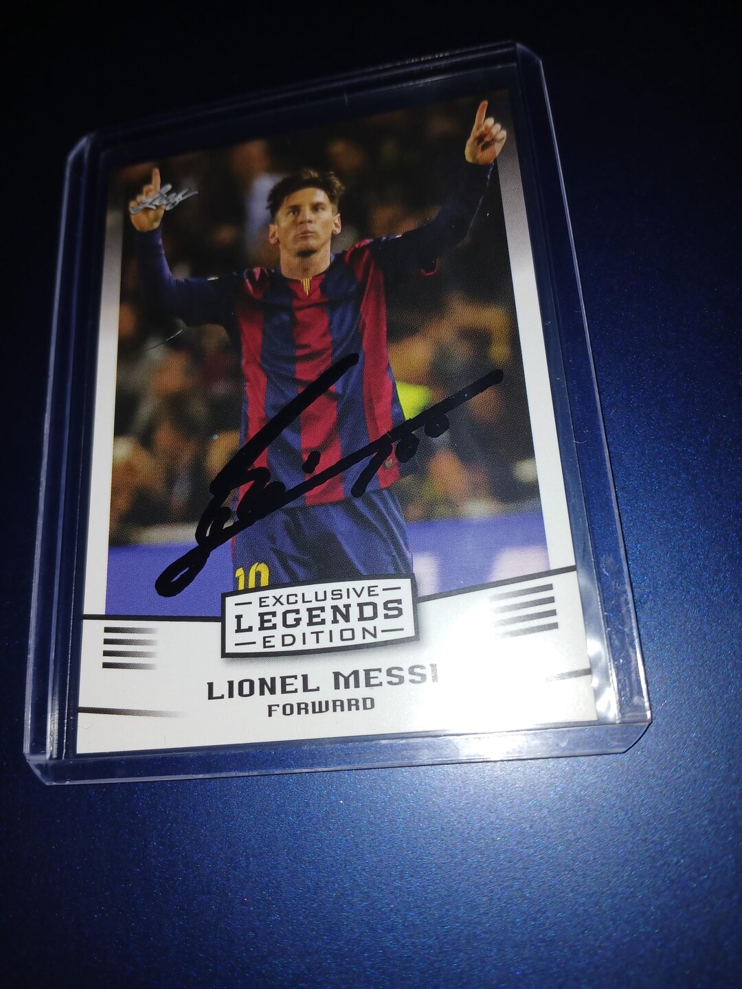 Lionel Messi Autographed Card With Coa - Etsy