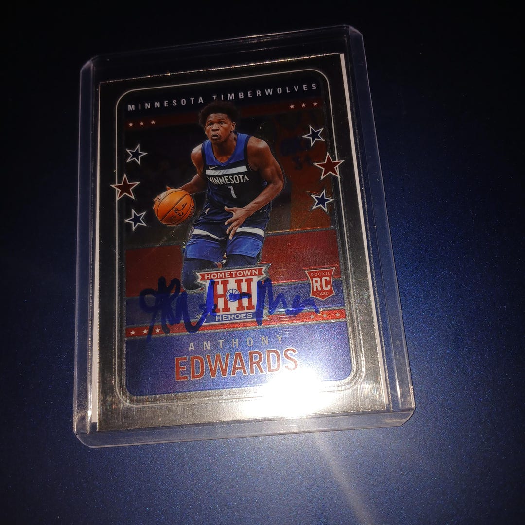 Anthony Edwards Autographed Rookie Card With COA - Etsy