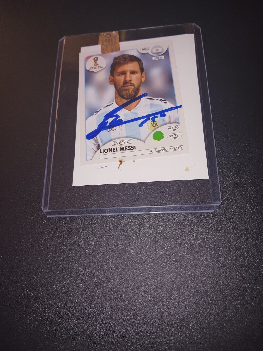 Lionel Messi Autographed Card With Coa - Etsy