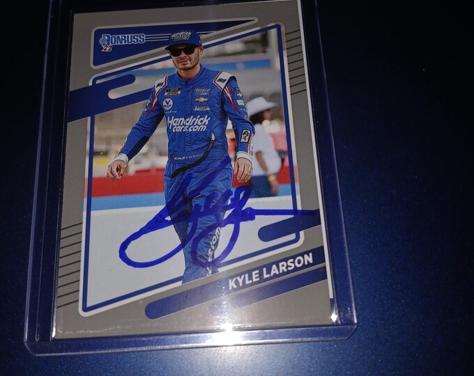 Kyle Larson Autographed Card With Cert - Etsy