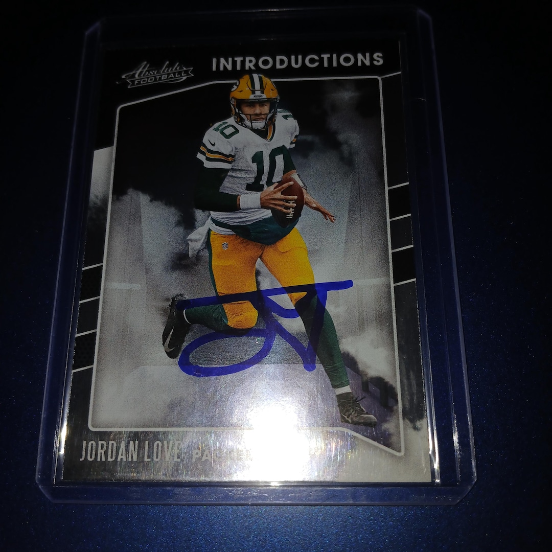 Jordan Love Autographed Rookie Card With Cert - Etsy