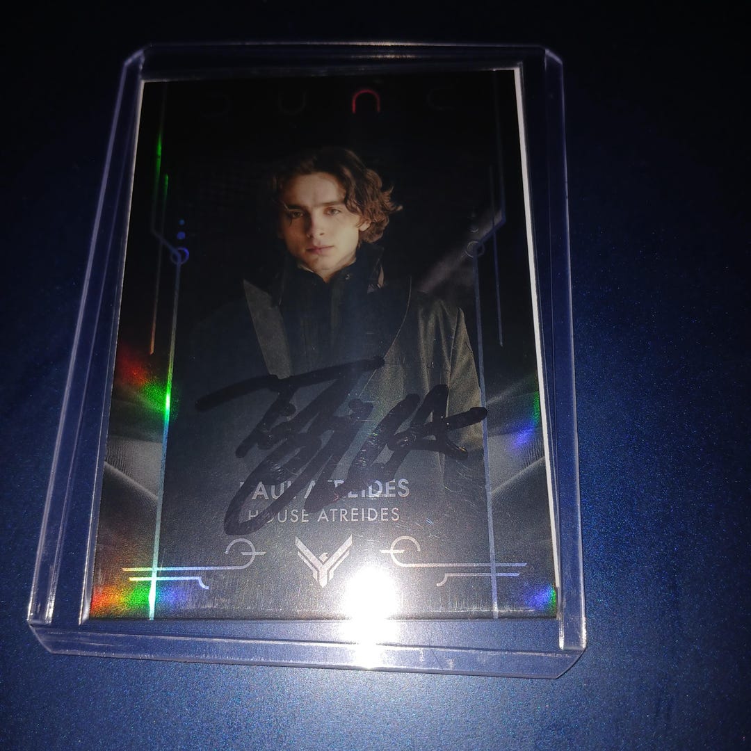 Timothée Chalamet Autographed Dune Card With Cert - Etsy