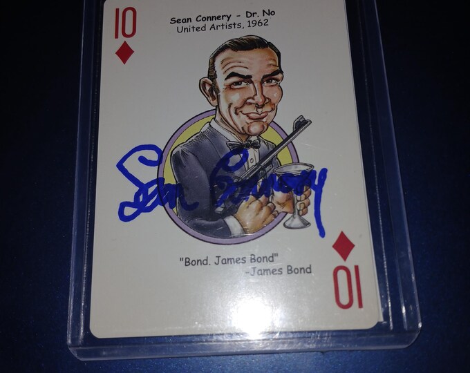 Sean Connery Autographed James Bond Card With Coa - Etsy