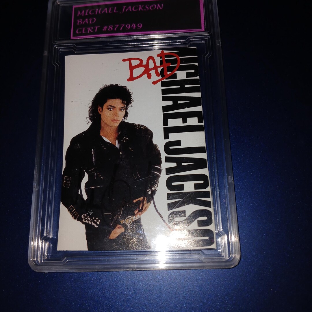 Michael Jackson Autographed Card With Coa - Etsy
