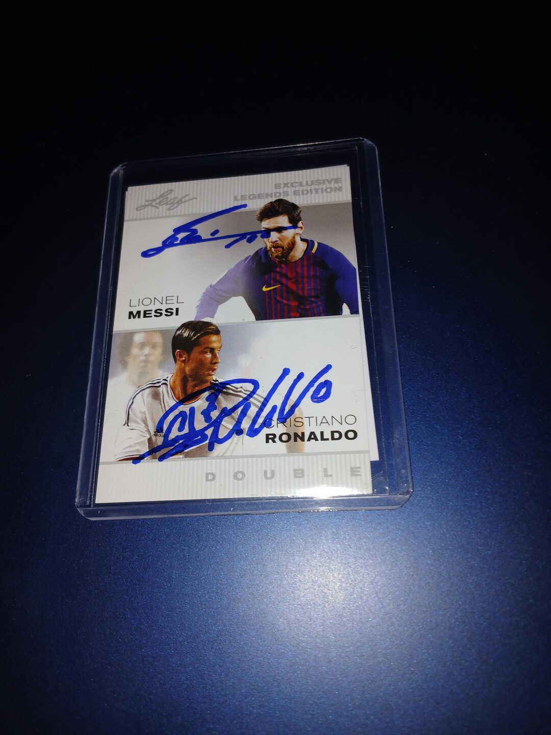 Cristiano Ronaldo, Lionel Messi Autographed Card With Coa - Etsy
