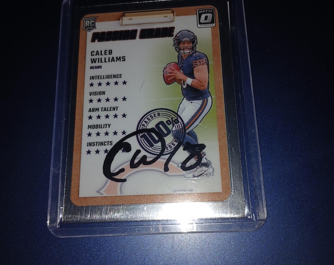 Caleb Williams Autographed Rookie Card With Coa - Etsy