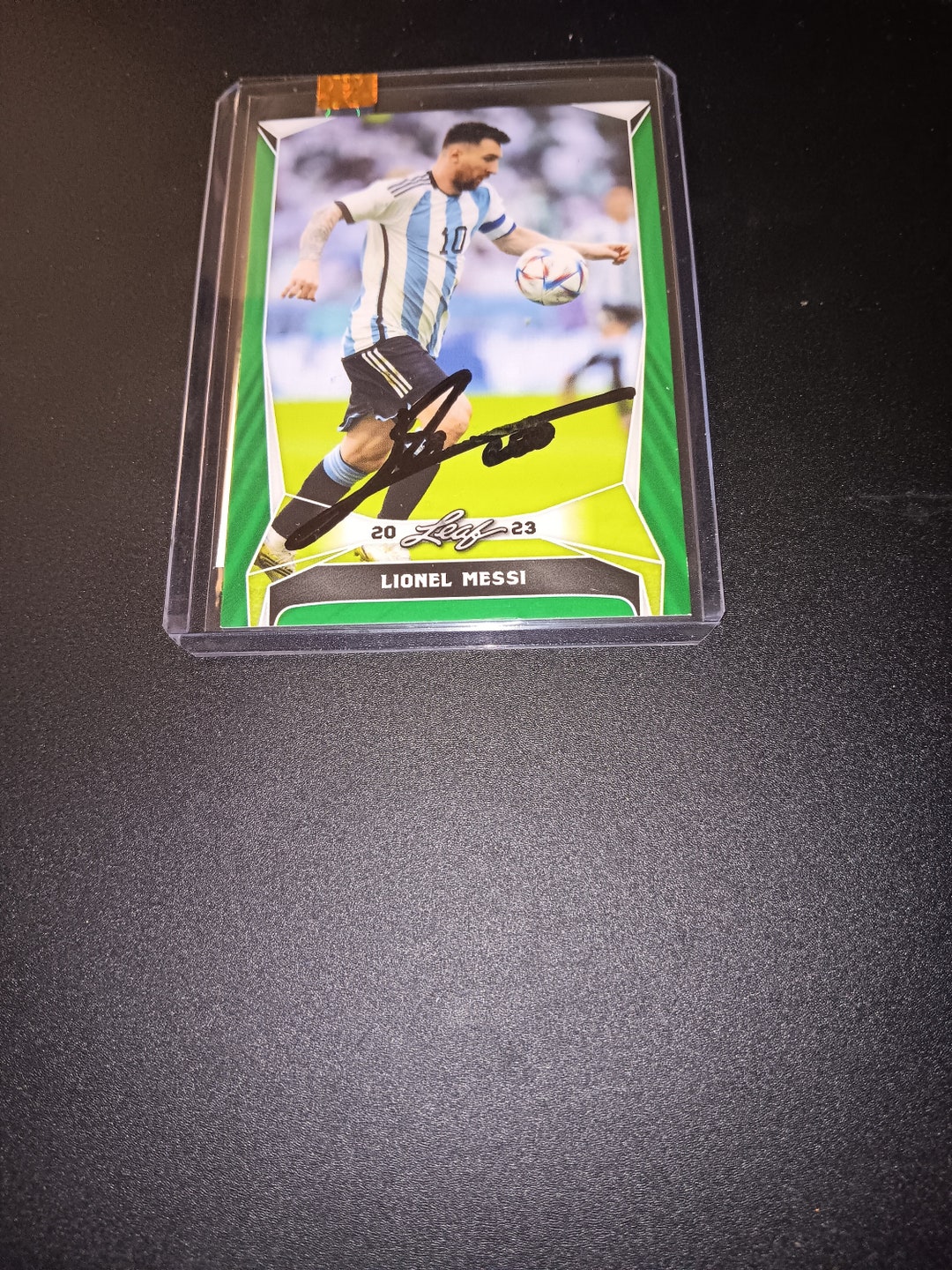 Lionel Messi Autographed Card With Coa - Etsy