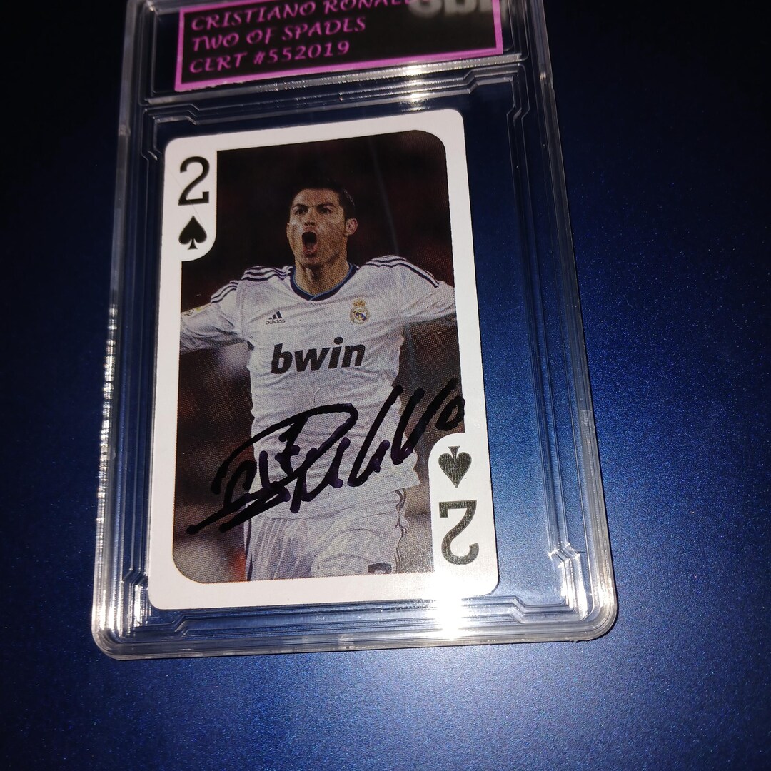 Cristiano Ronaldo Autographed Card With Cert - Etsy