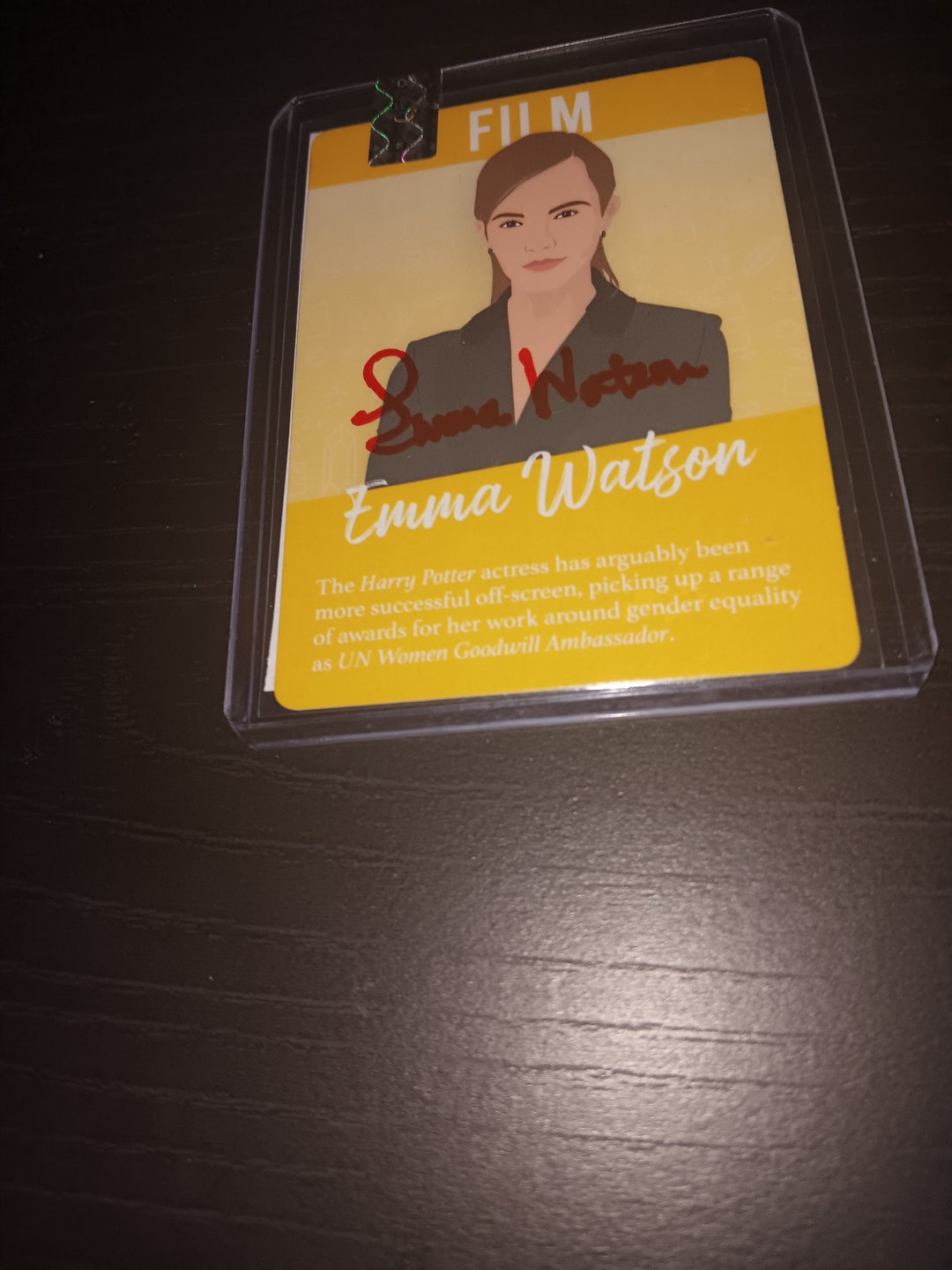 Emma Watson Autographed Card With Coa - Etsy