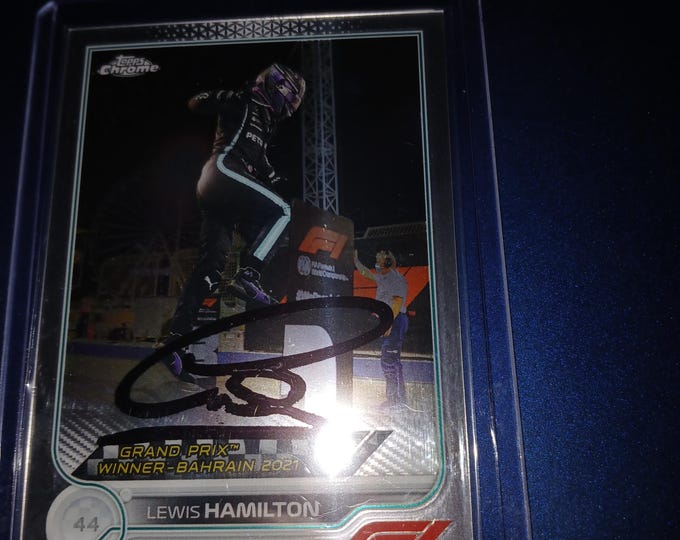 Lewis Hamilton Autographed Card With Cert - Etsy