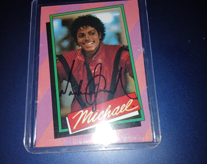 Michael Jackson Autographed Card With Coa - Etsy
