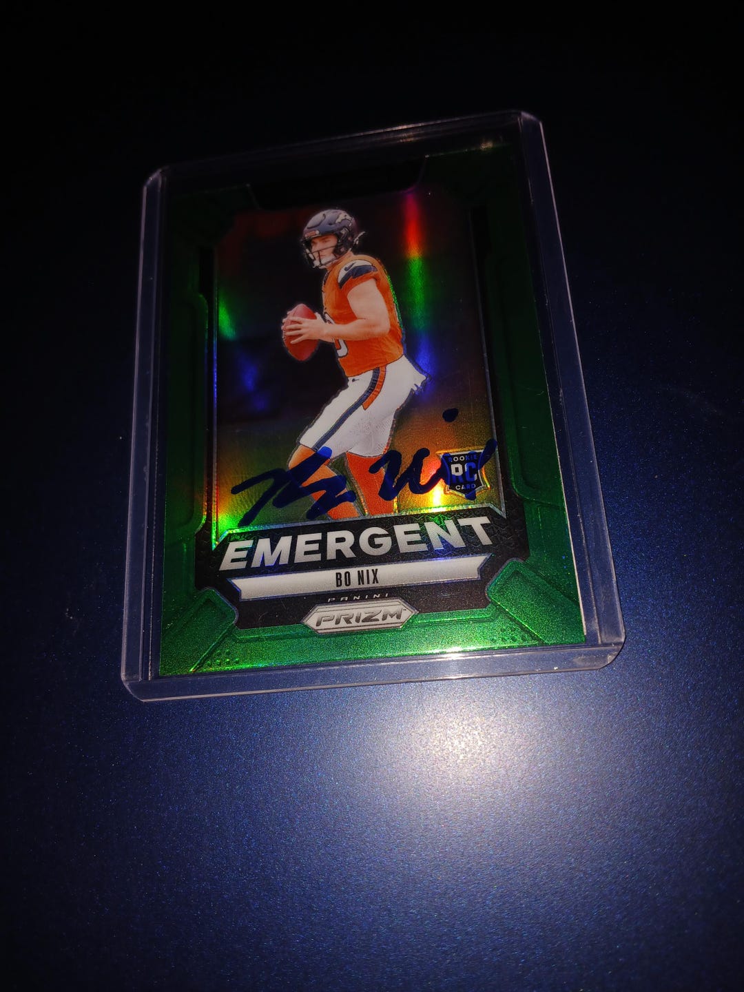 Bo Nix Autographed Rookie Card With Coa - Etsy