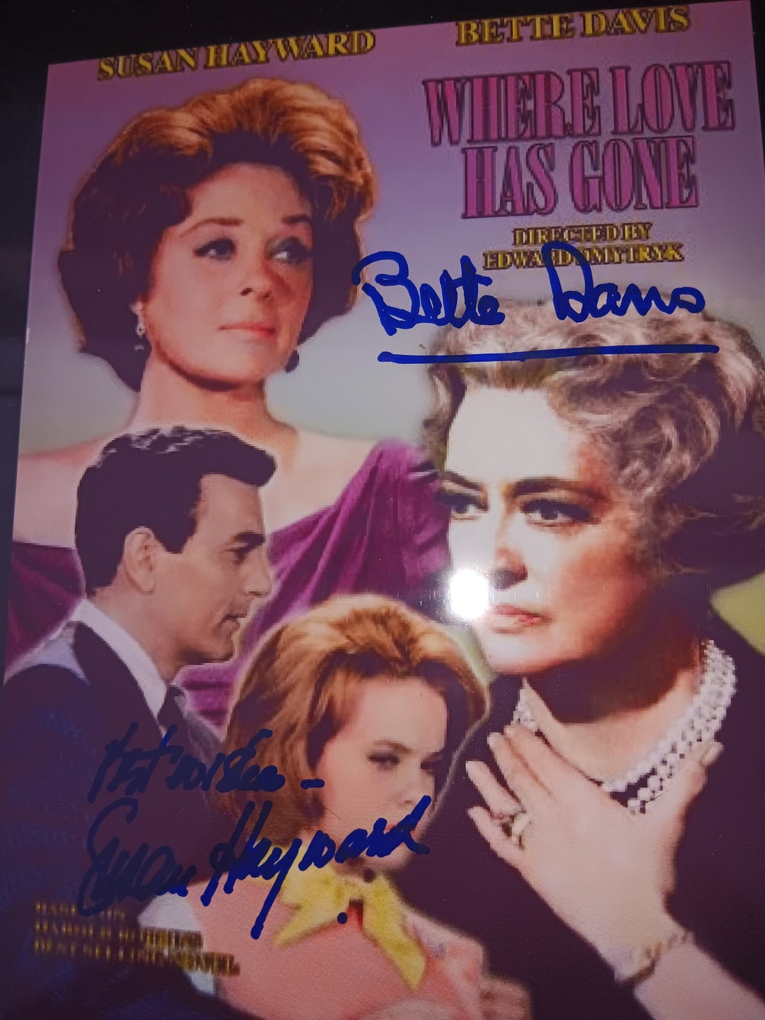 Bette Davis, Susan Hayward Autographed Promo With Coa. Approximately ...