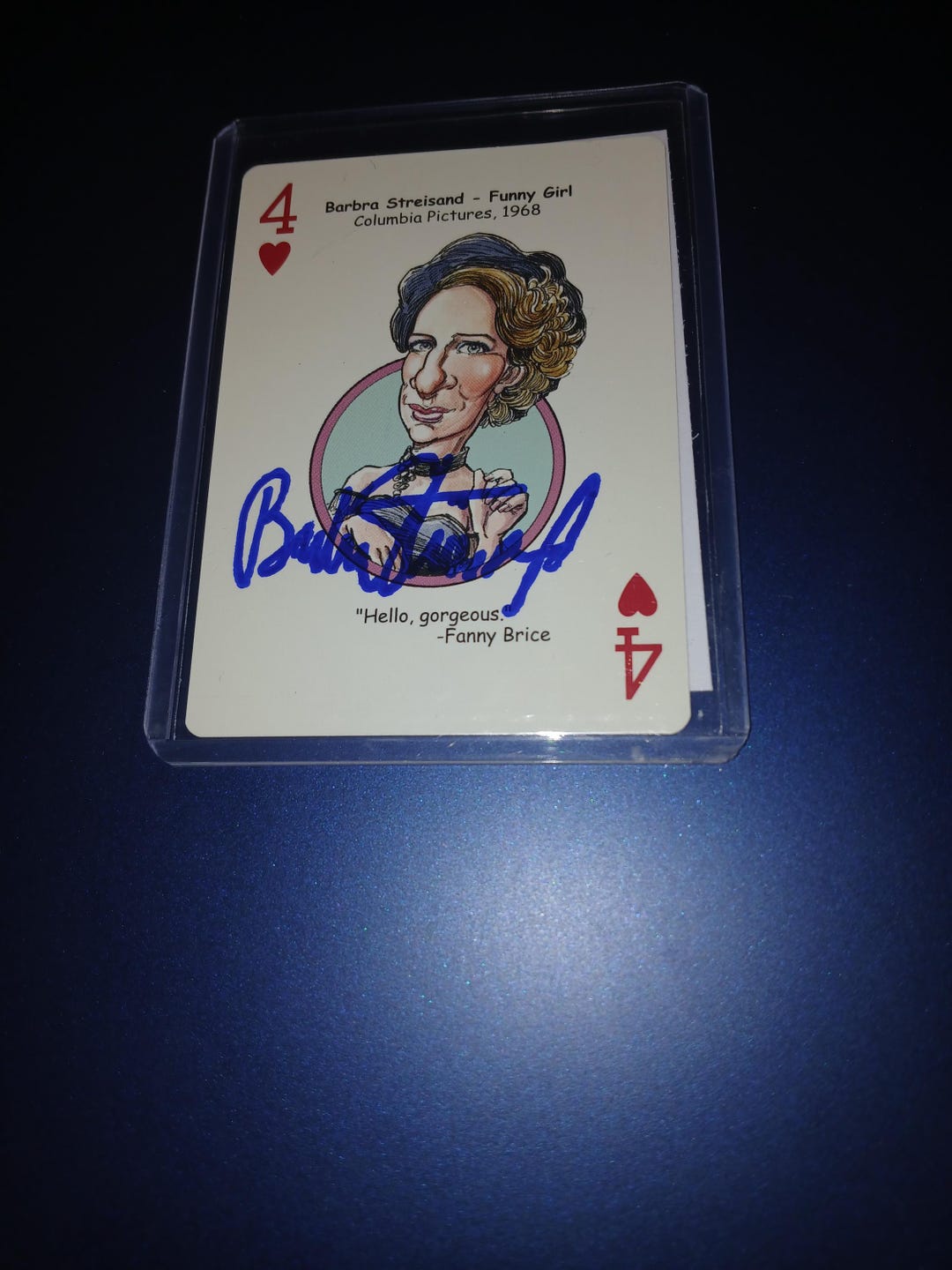 Barbra Streisand Autographed Card With Cert - Etsy