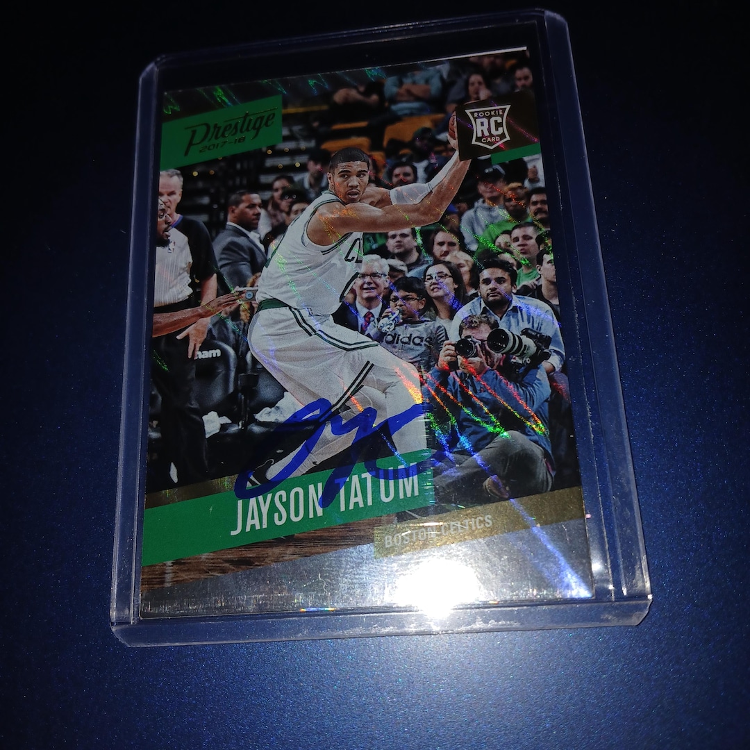 Jayson Tatum Autographed Rookie Card With Coa - Etsy