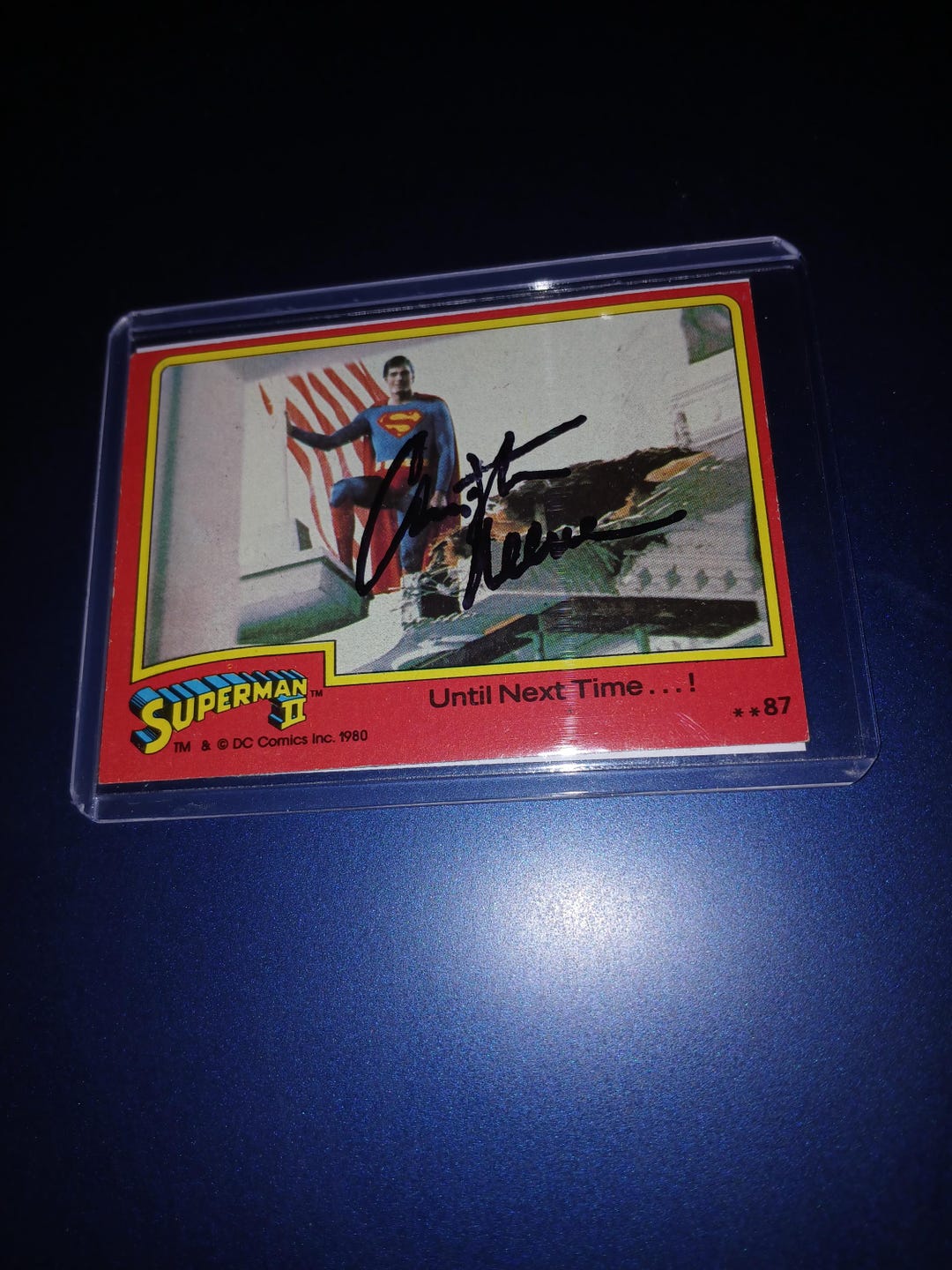 Christopher Reeve Autographed Superman Card With Coa - Etsy