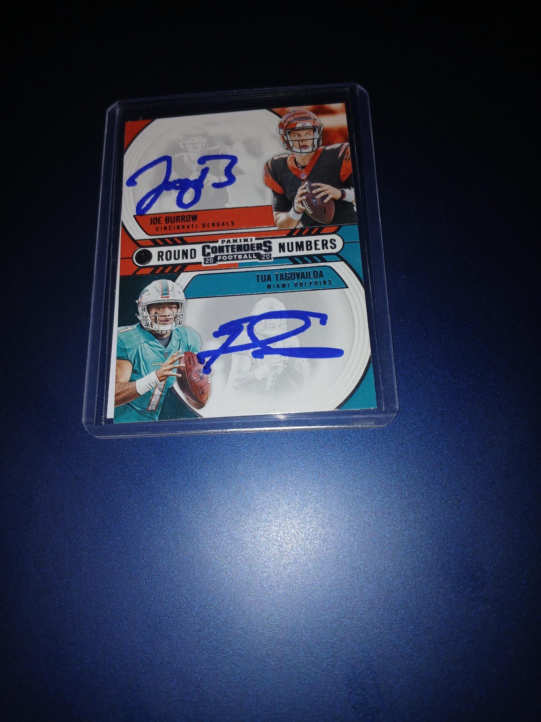 Tua Tagovailoa, Joe Burrow Autographed Rookie Card With Coa - Etsy