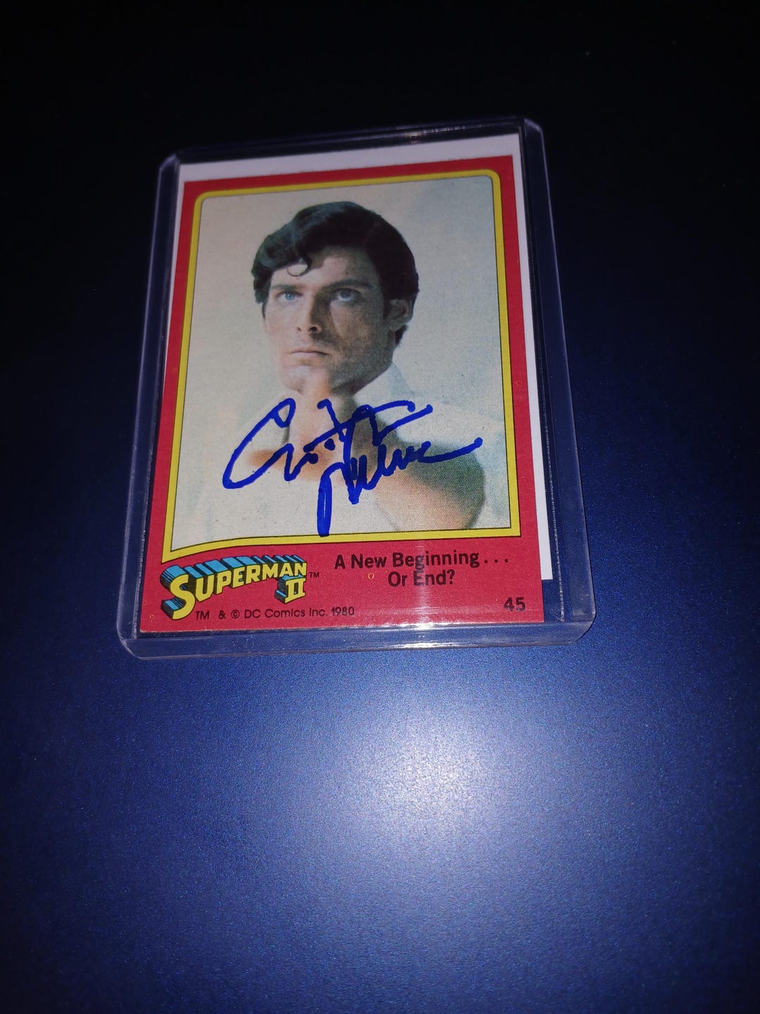 Christopher Reeve Autographed Superman Card With Coa - Etsy