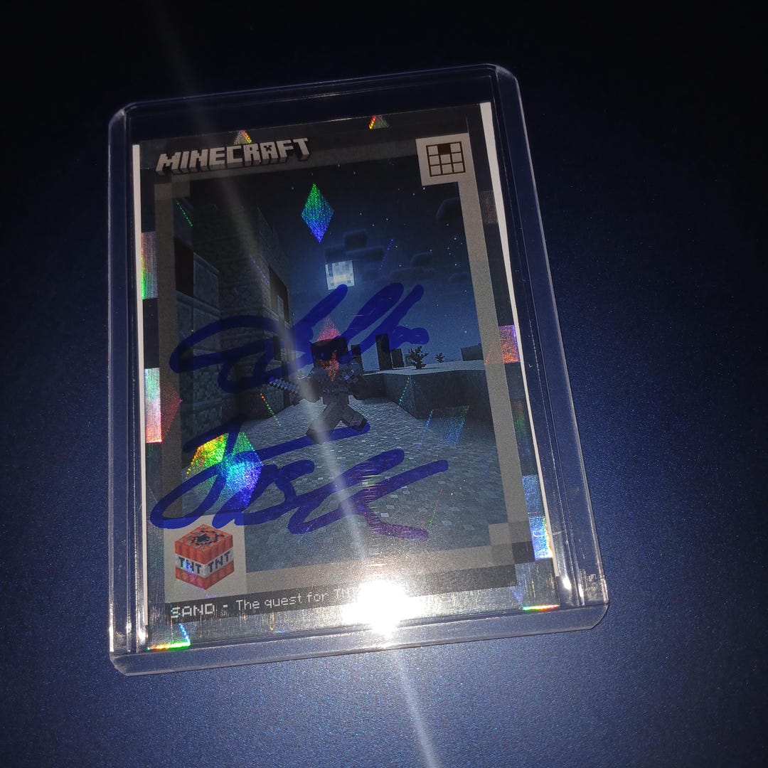 Jason Momoa, Jack Black Autographed Minecraft Card With Coa - Etsy