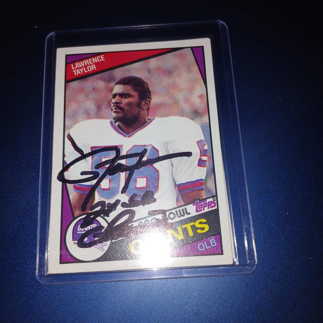 Lawrence Taylor Autographed Card With Cert - Etsy