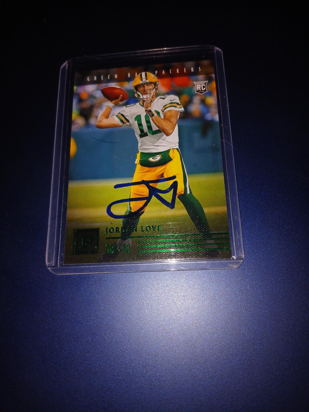 Jordan Love Autographed Rookie Card With Coa - Etsy