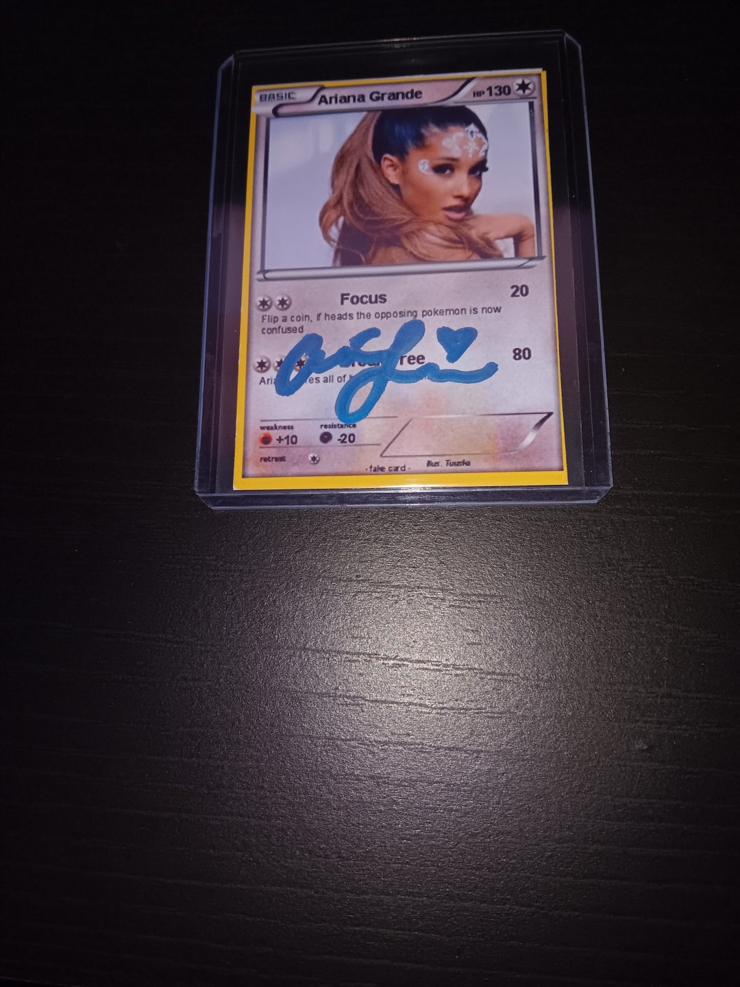 Ariana Grande Autographed Custom Card With Coa - Etsy