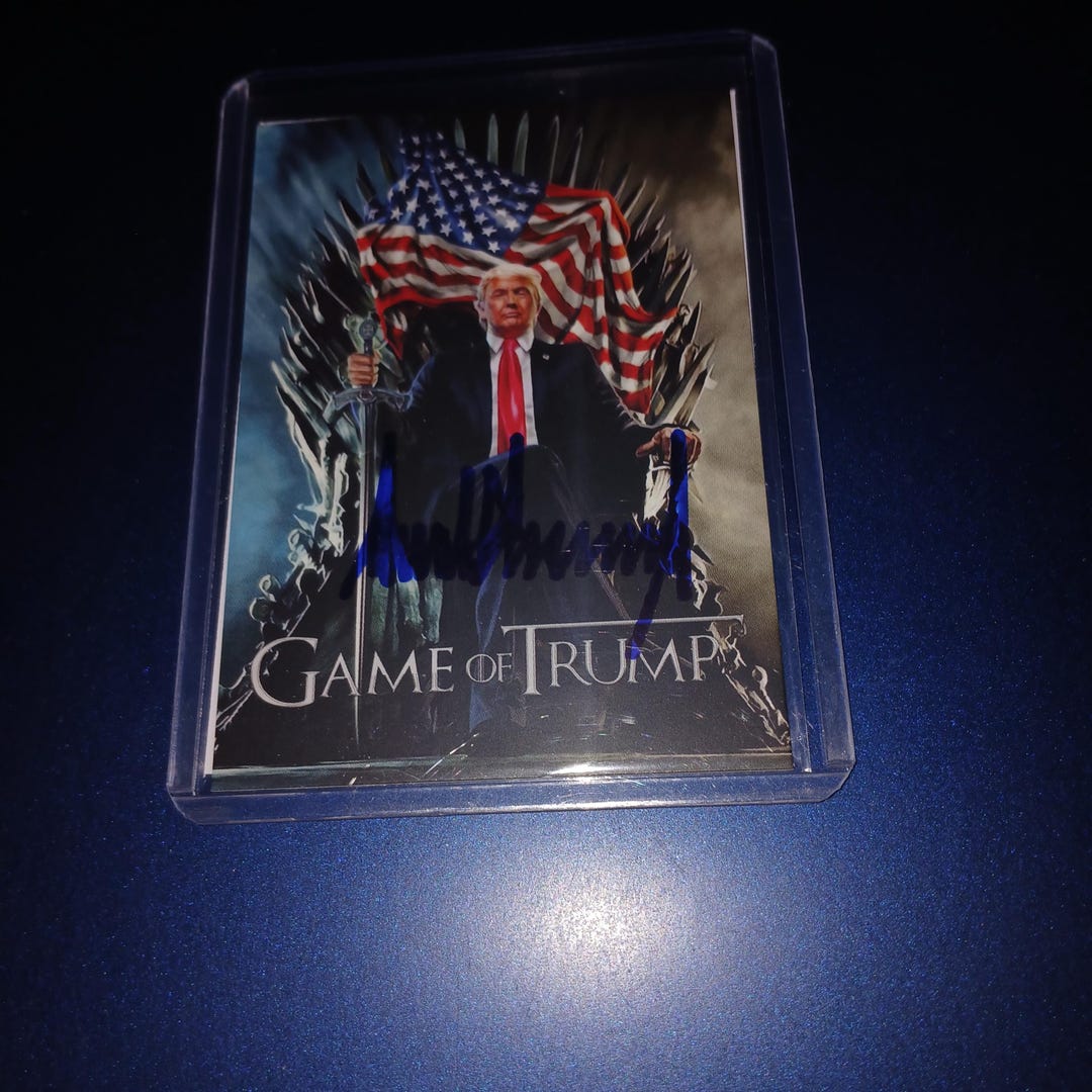 Donald Trump Autographed Card With Coa - Etsy