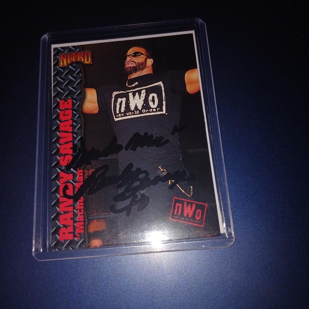 Macho Man Randy Savage Autographed Card With Cert - Etsy