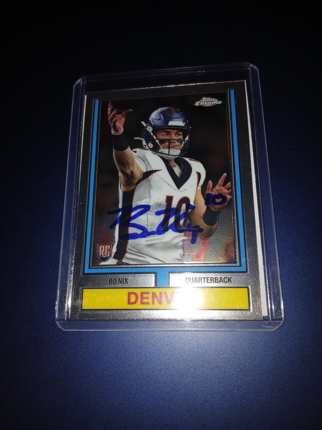 Bo Nix Autographed Rookie Card With Coa - Etsy