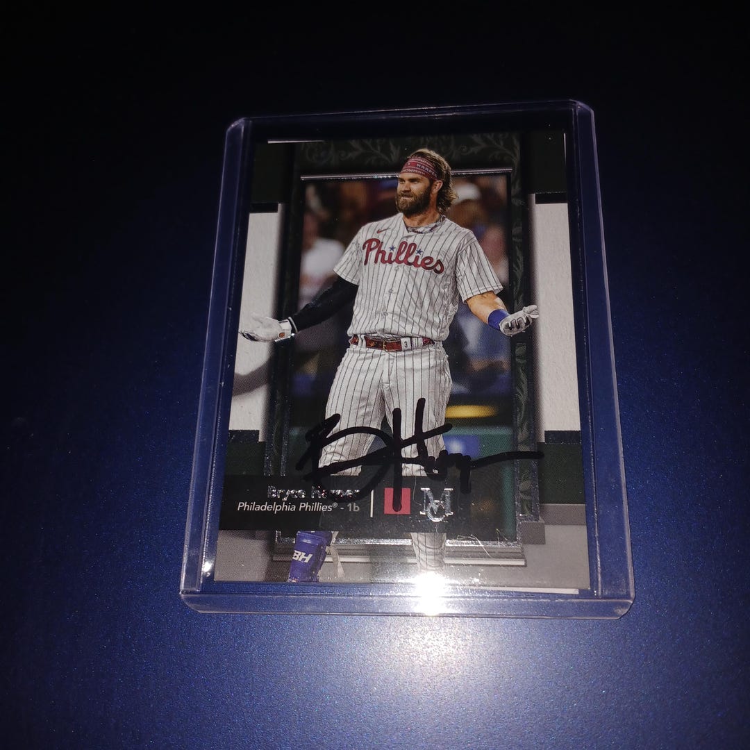 Bryce Harper Autographed Card With Coa - Etsy