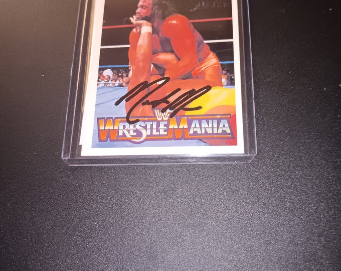 Macho Man Randy Savage Autographed Card With Coa - Etsy