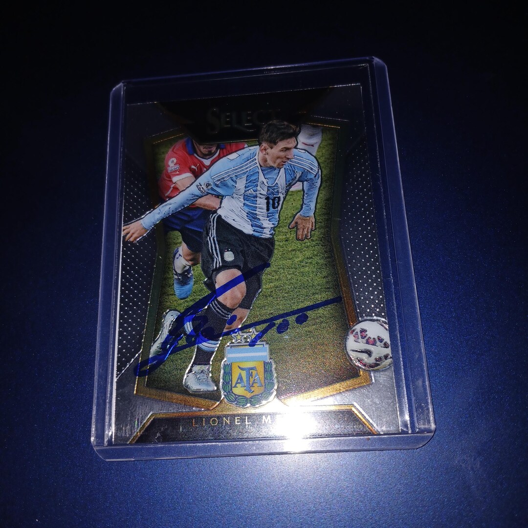 Lionel Messi Autographed Card With Coa - Etsy