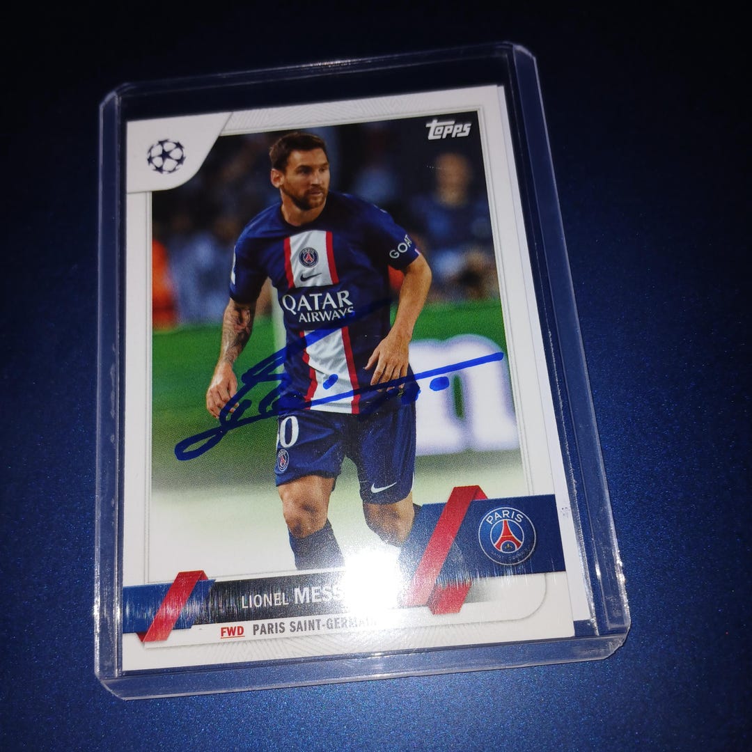 Lionel Messi Autographed Card With Coa - Etsy