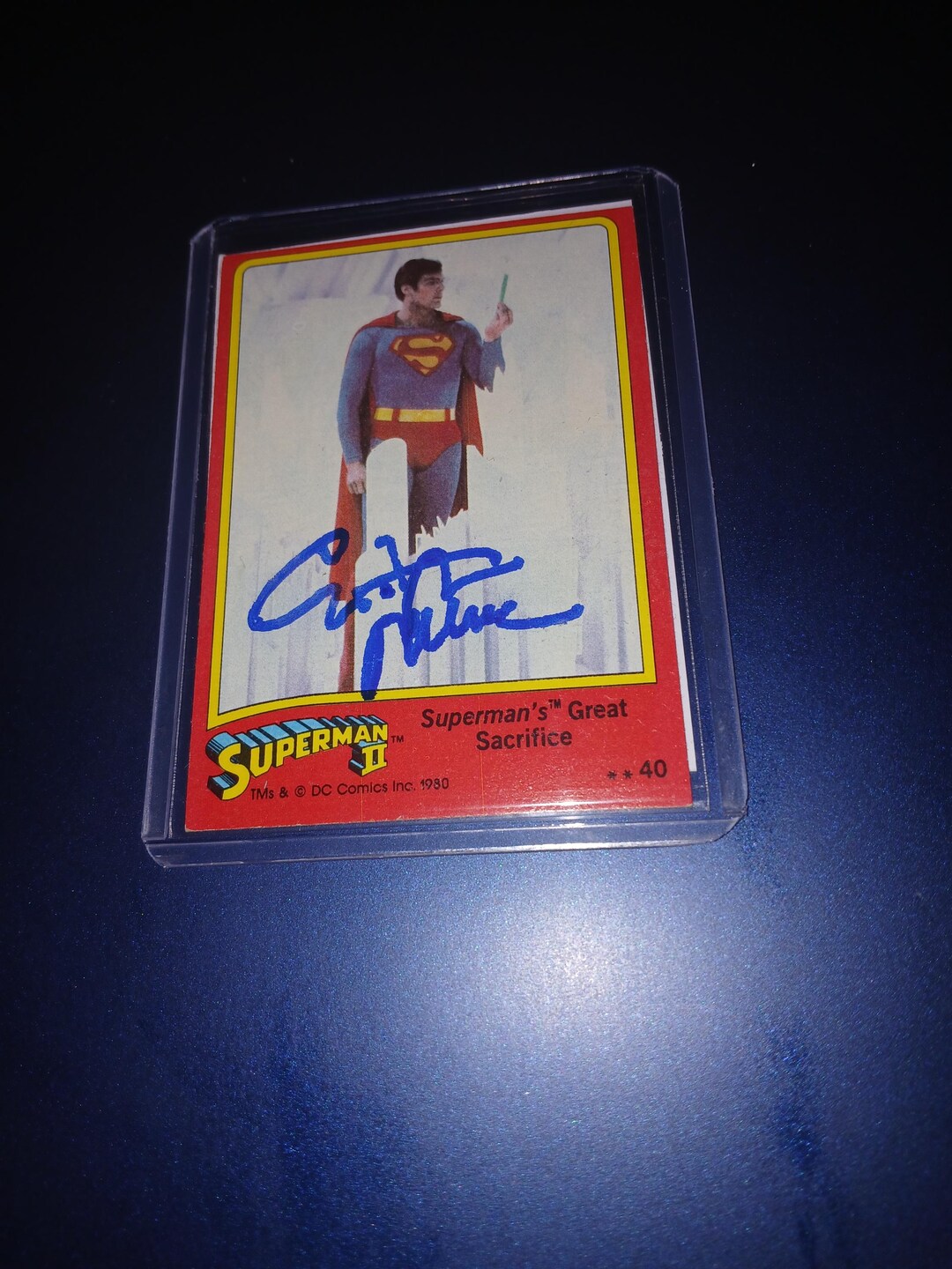 Christopher Reeve Autographed Superman Card With Coa - Etsy