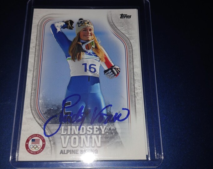 Lindsey Vonn Autographed Card With Cert - Etsy
