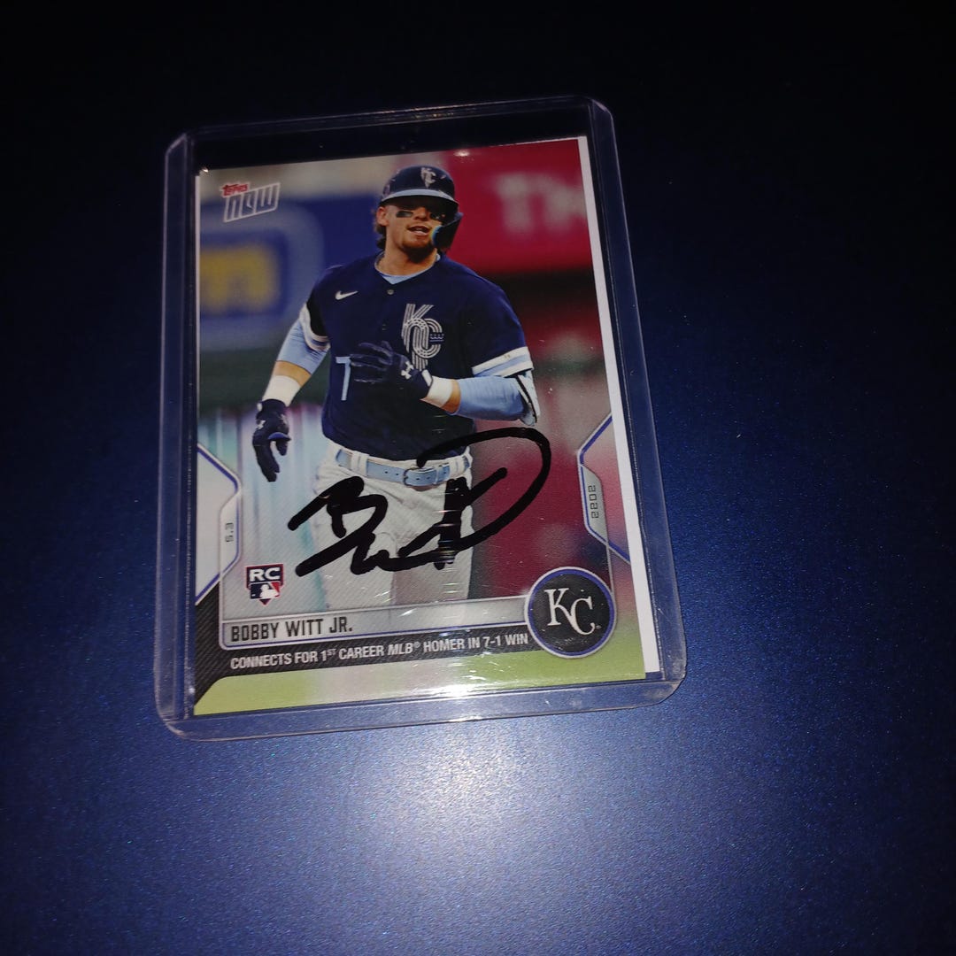 Bobby Witt Jr Autographed Rookie Card With Cert - Etsy