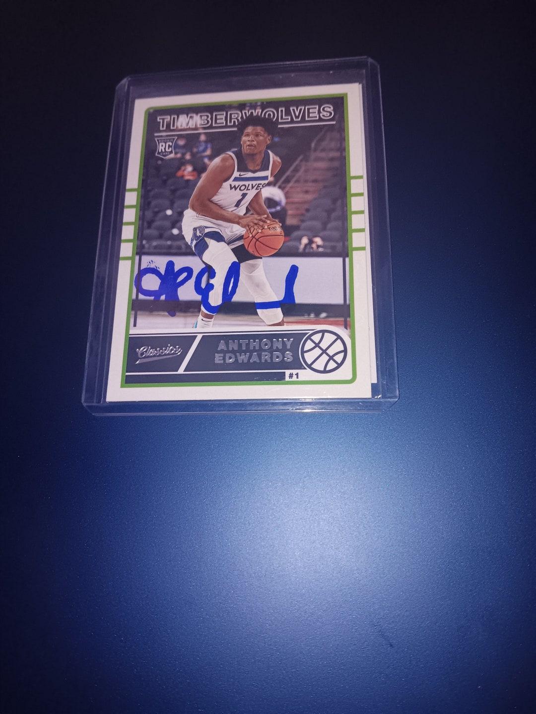 Anthony Edwards Autographed Rookie Card With COA - Etsy