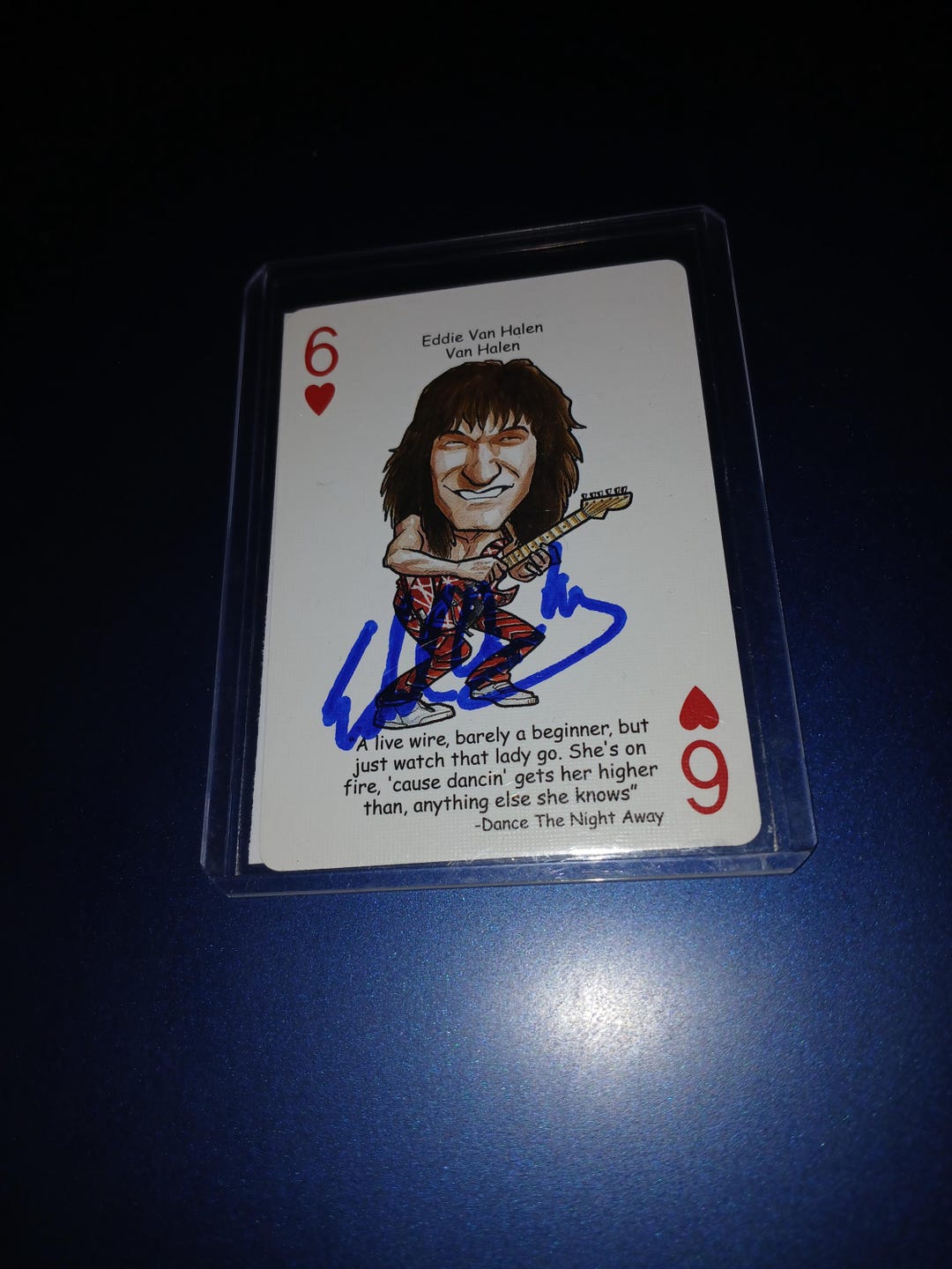 Eddie Van Halen Autographed Card With Coa - Etsy