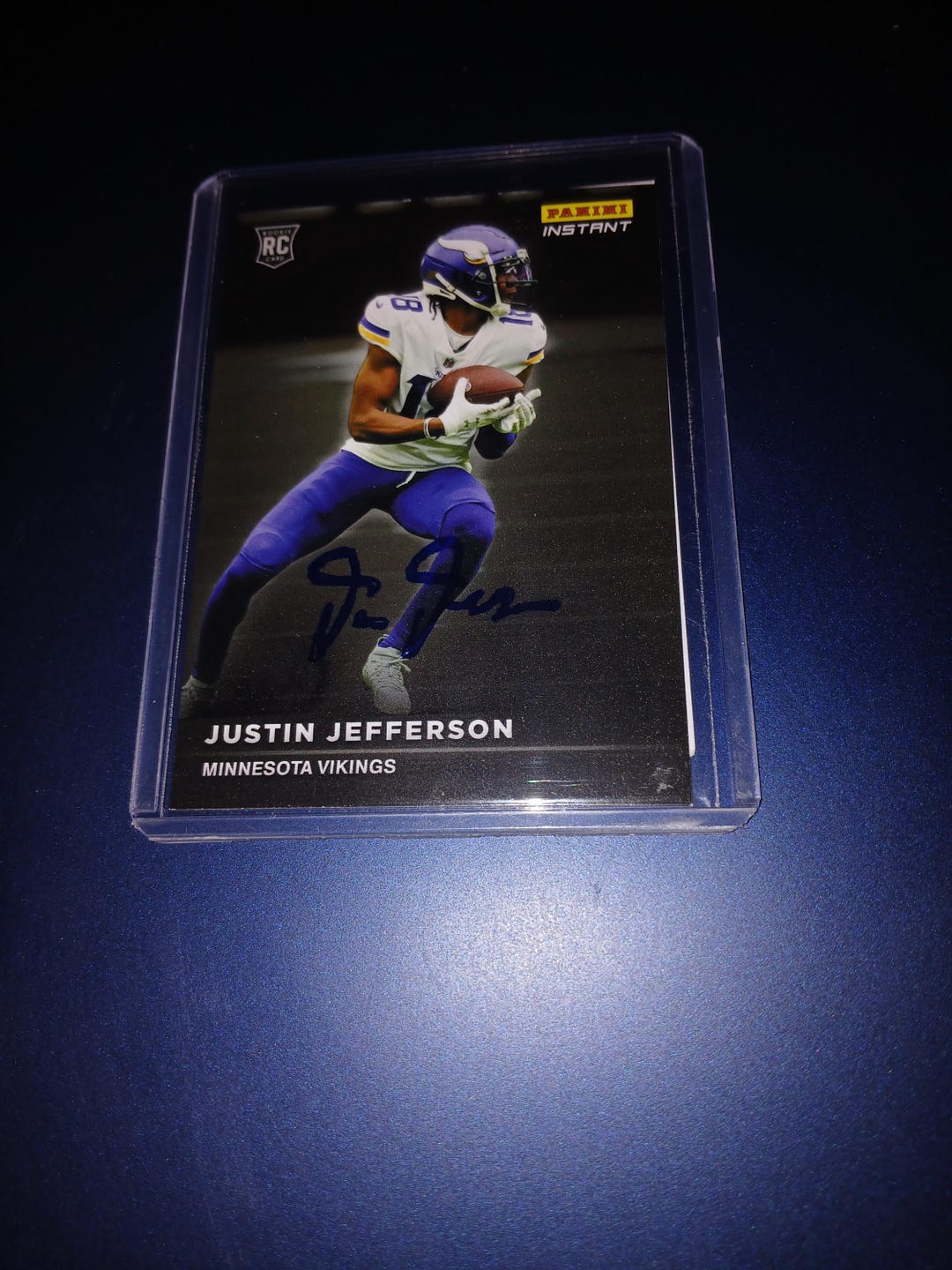 Justin Jefferson Autographed Rookie Card With Coa - Etsy