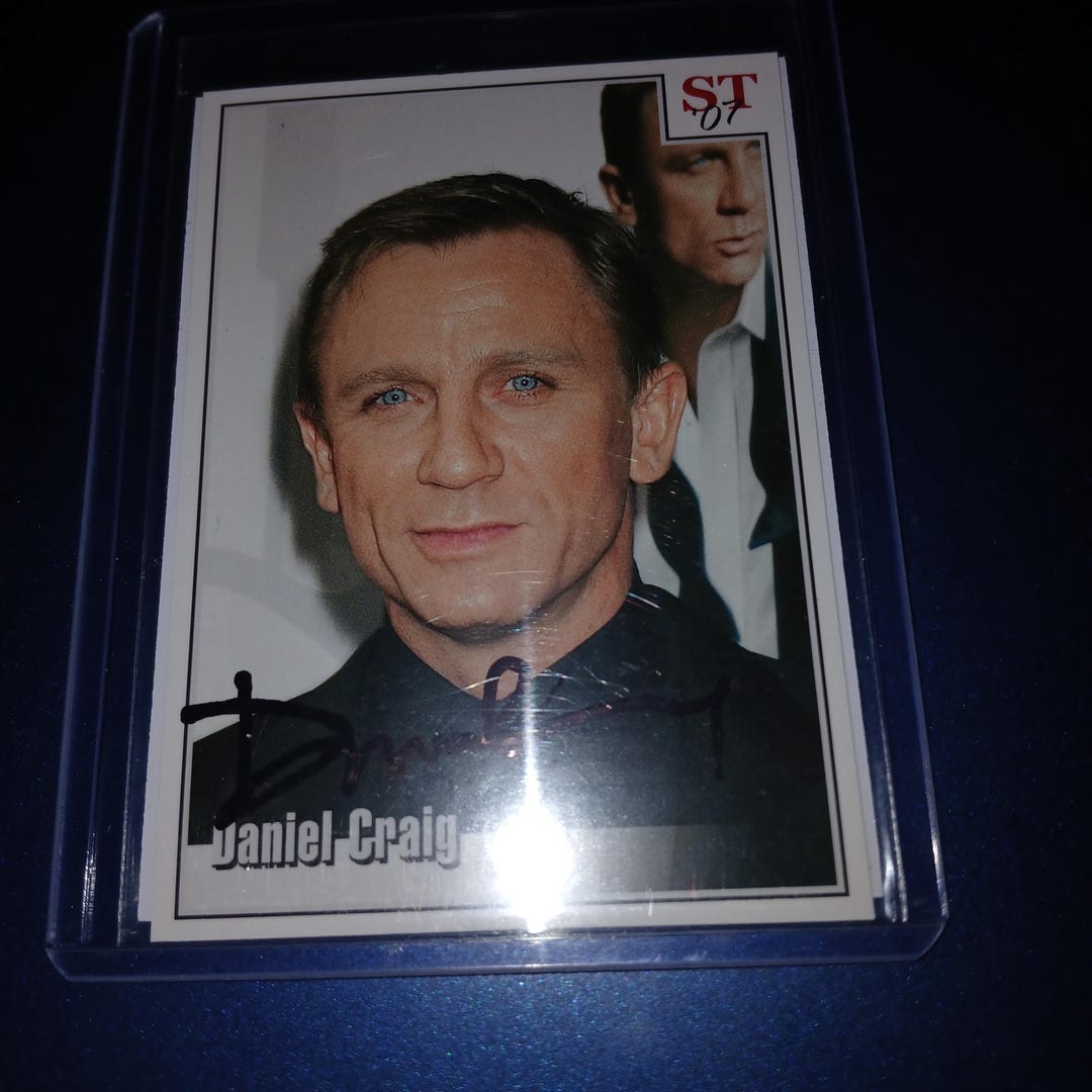 Daniel Craig Autographed Card With Cert - Etsy