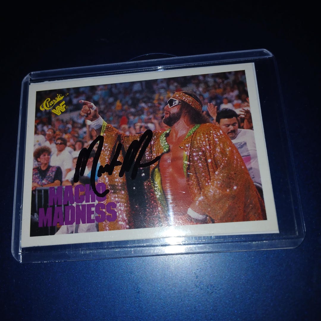 Macho Man Randy Savage Autographed Card With Coa - Etsy