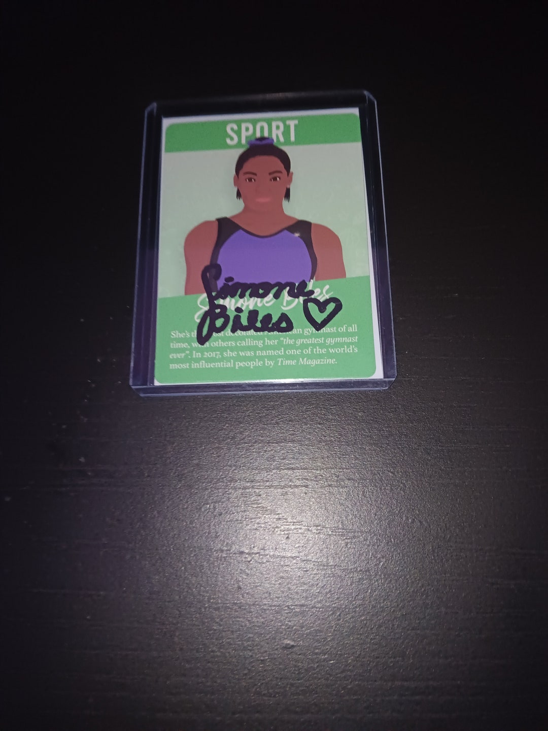Simone Bilesautographed Card With Coa - Etsy
