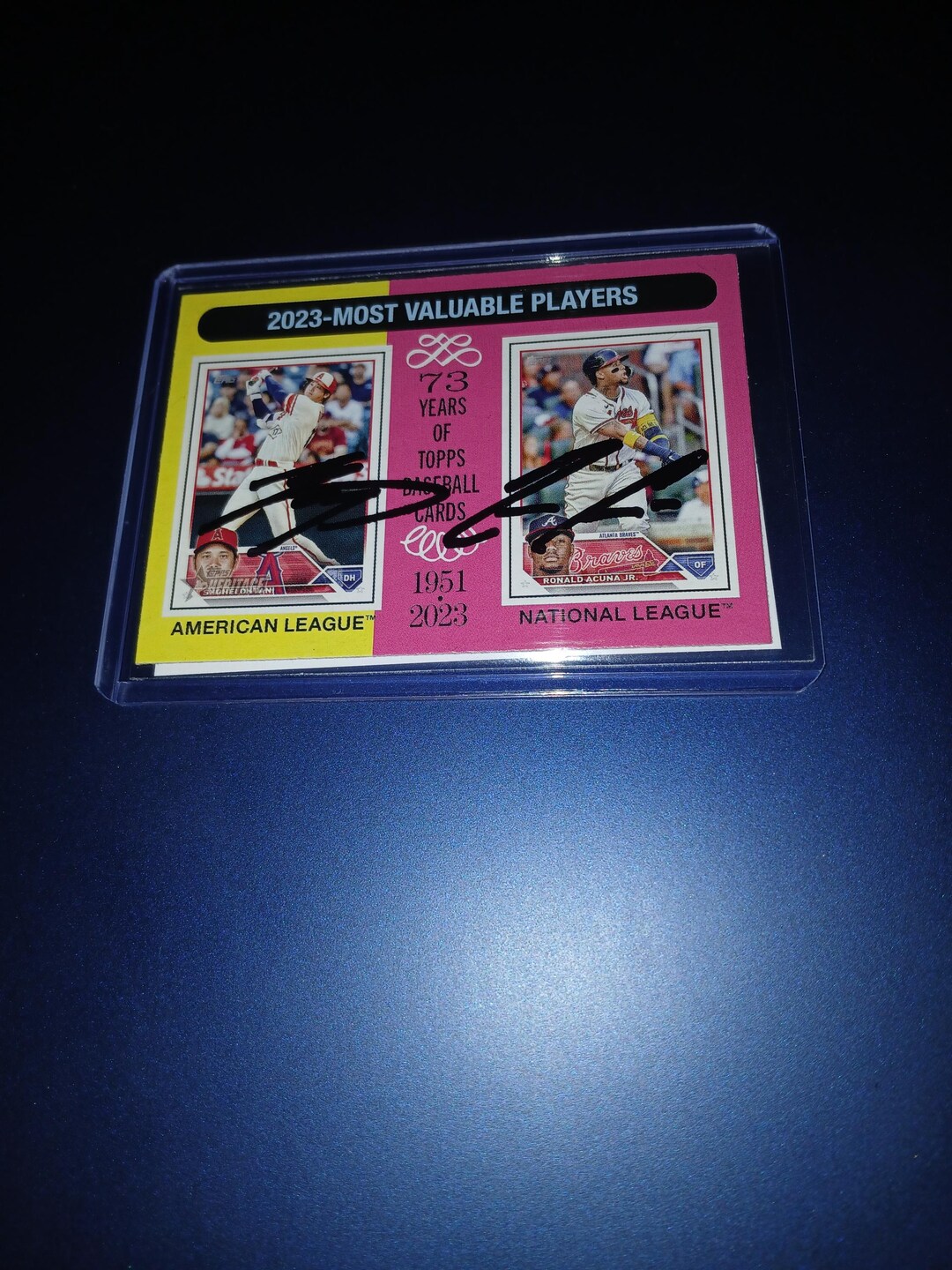Shohei Ohtani, Ronald Acuna Jr. Autographed Rookie Card With Coa - Etsy