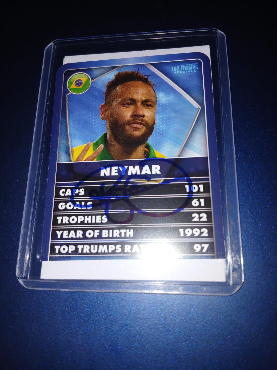 Neymar Jr Autographed Card With Coa - Etsy