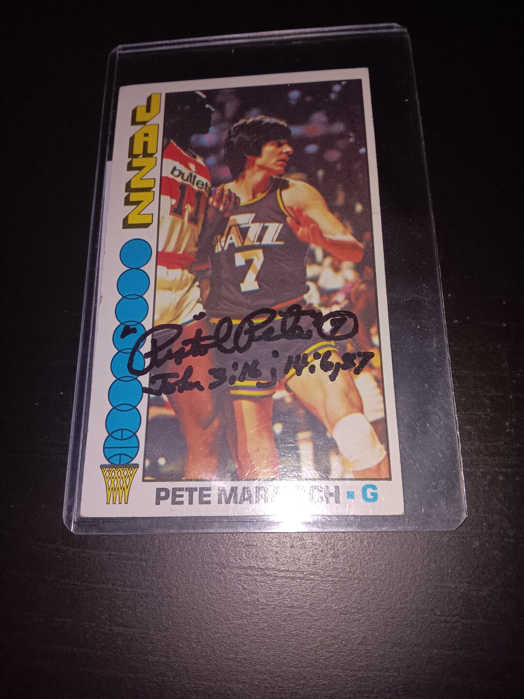 Pistol Pete Maravich Autographed Card With Coa - Etsy