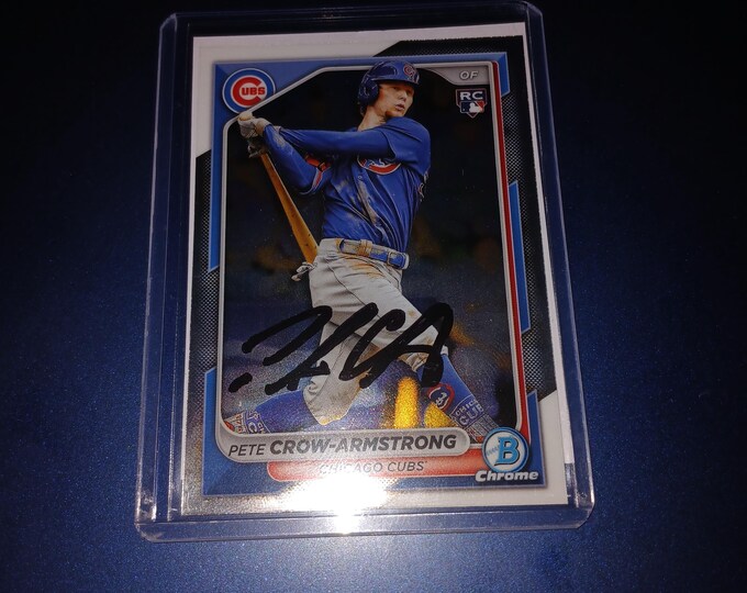 Pete Crow Armstrong Autographed Rookie Card With Coa - Etsy