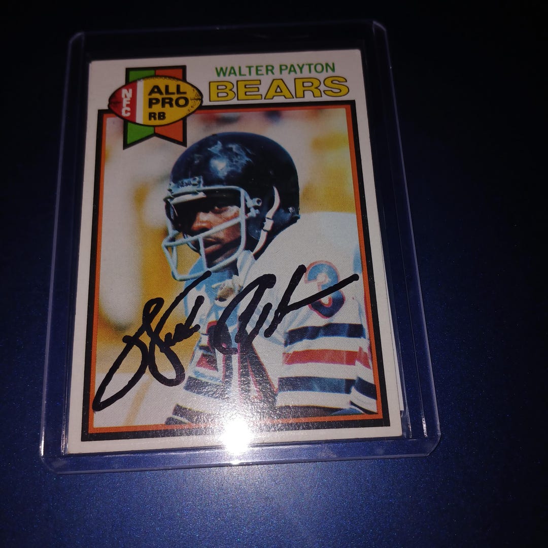 Walter Payton Autographed Card With Cert - Etsy