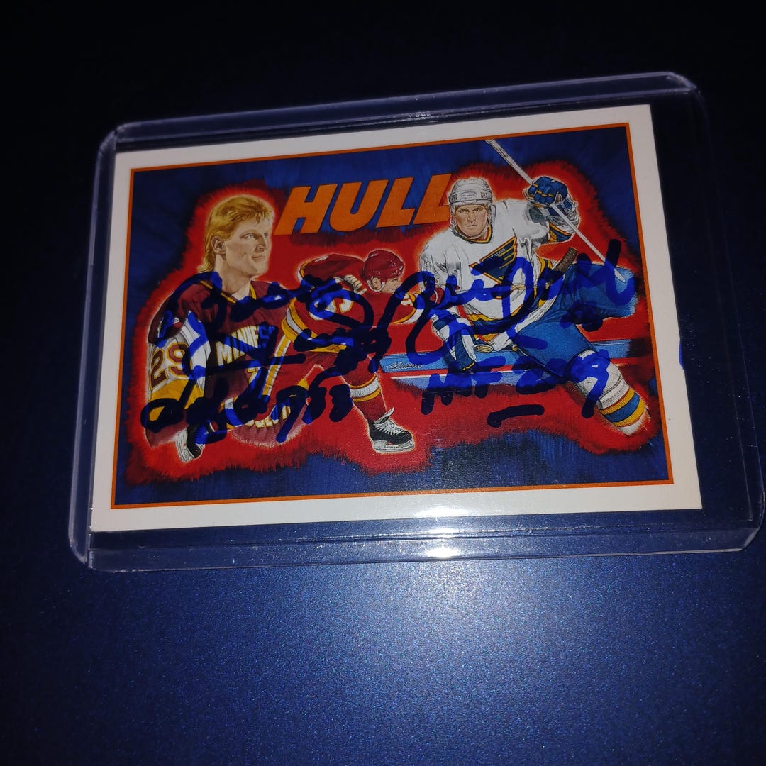 Bobby Hull, Brett Hull Autographed Card With Coa - Etsy