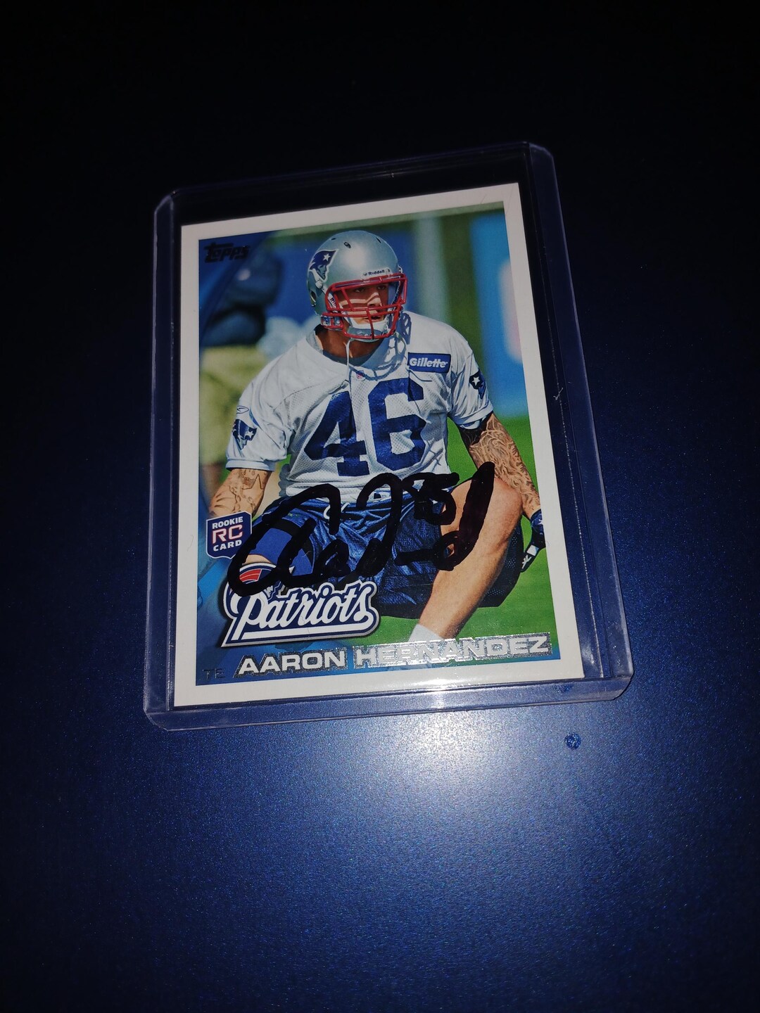 Aaron Hernandez Autographed Rookie Card With Coa - Etsy