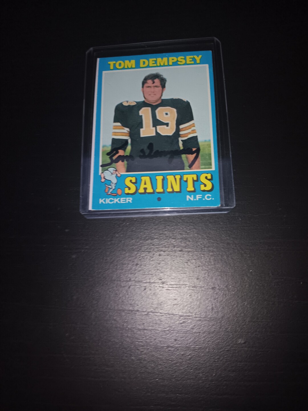 Tom Dempsey Autographed Card With Cert - Etsy